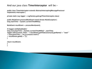 Timer Interceptor in Mule part 2 | PPTX | Technology & Computing