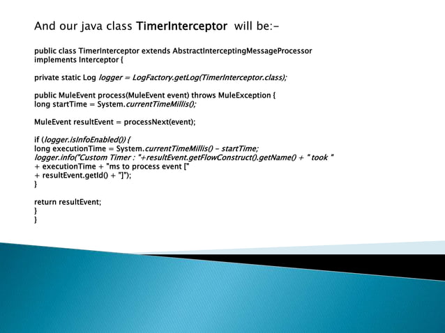 Timer Interceptor in Mule part 2 | PPTX | Technology & Computing