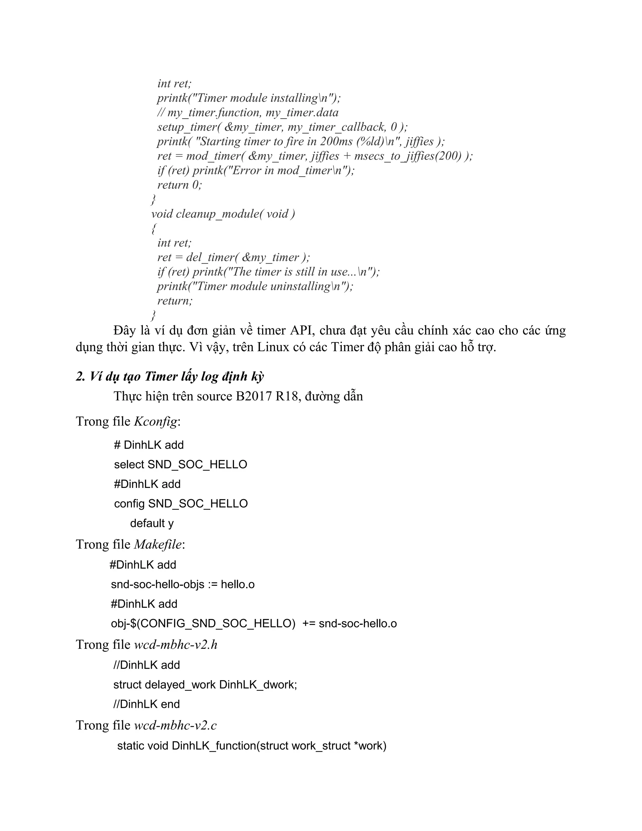 Timer kernel linux | DOC