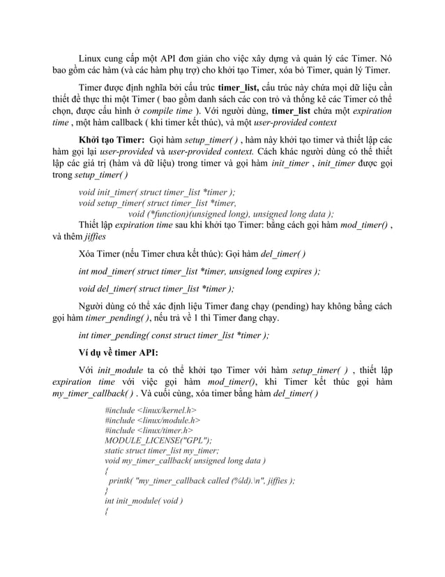 Timer kernel linux | DOC
