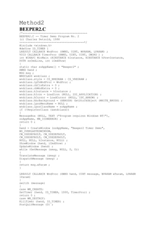 Timer Listings | DOC