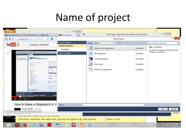 Creating the Timer on visual basic | PPT