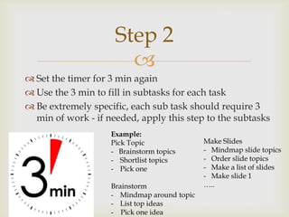 Beat stress, focus and kill procrastination with just a timer! | PPT