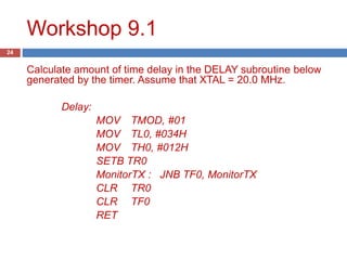 Microprocessor Week 9: Timer and Counter | PPT | Free Download