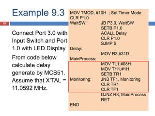 Microprocessor Week 9: Timer and Counter | PPT