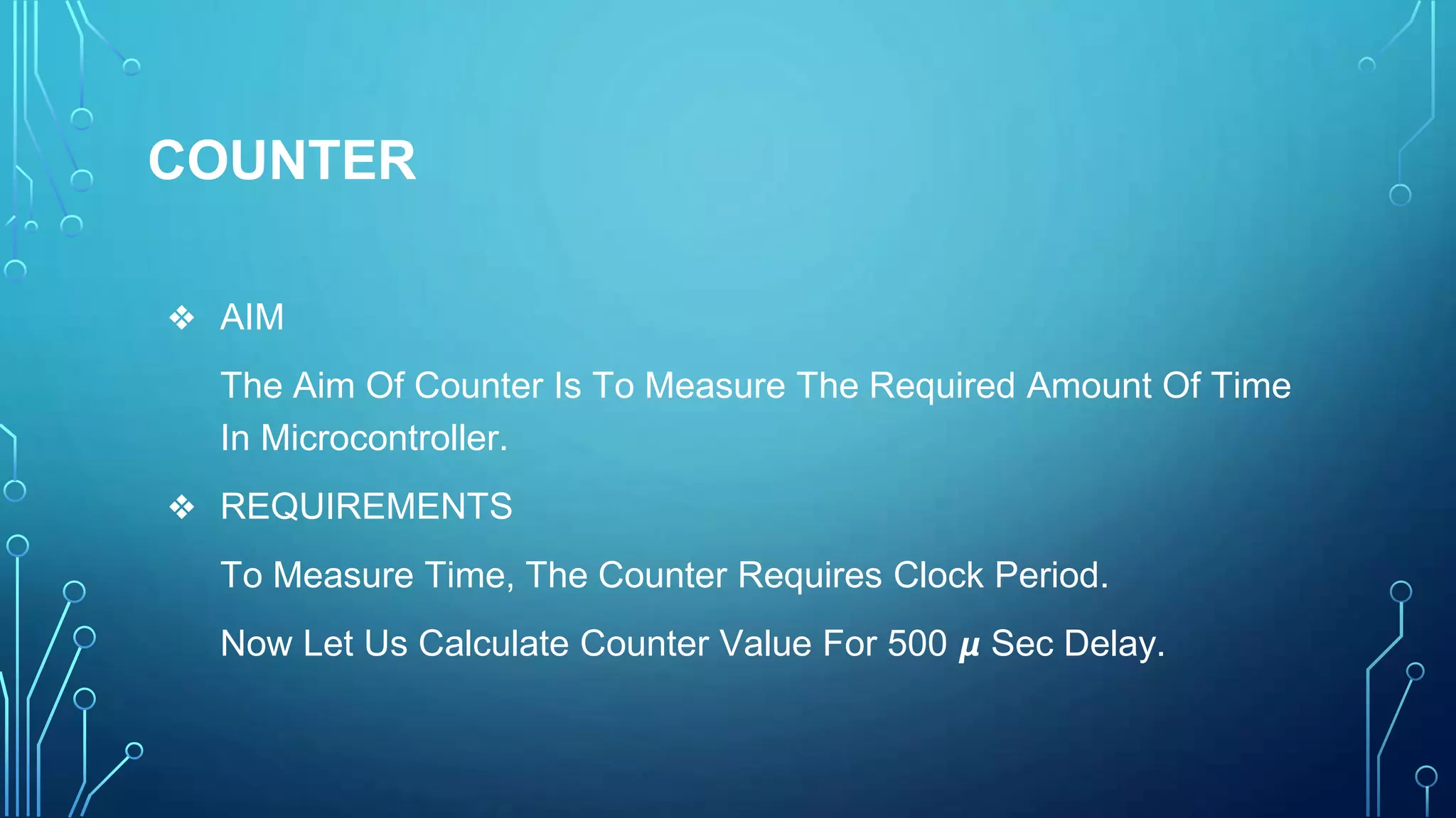 Timers and counters | PPTX