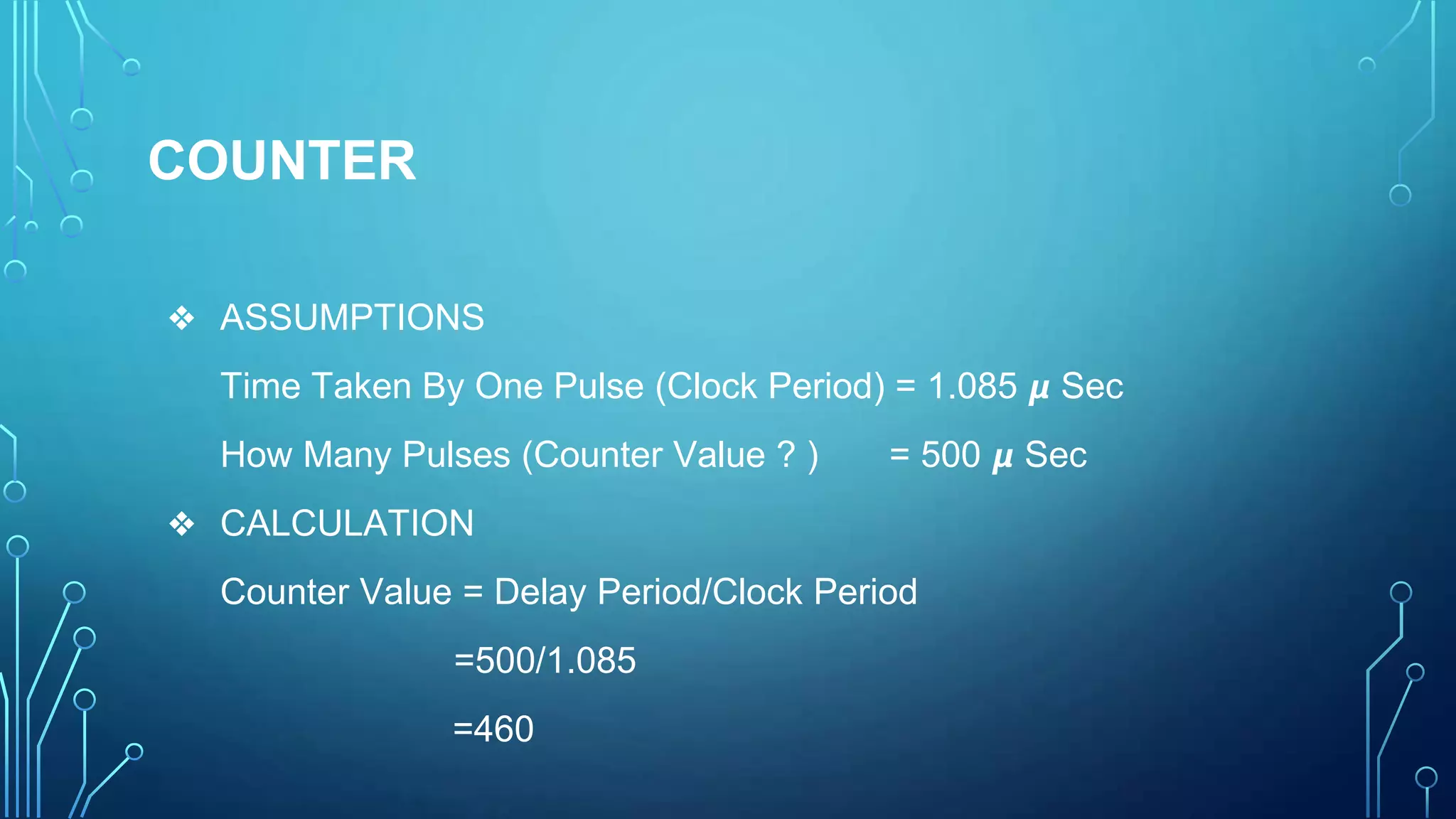 Timers and counters | PPTX