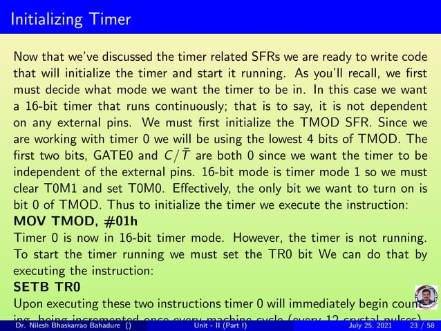 Timers and counters of microcontroller 8051 | PDF | Computing ...