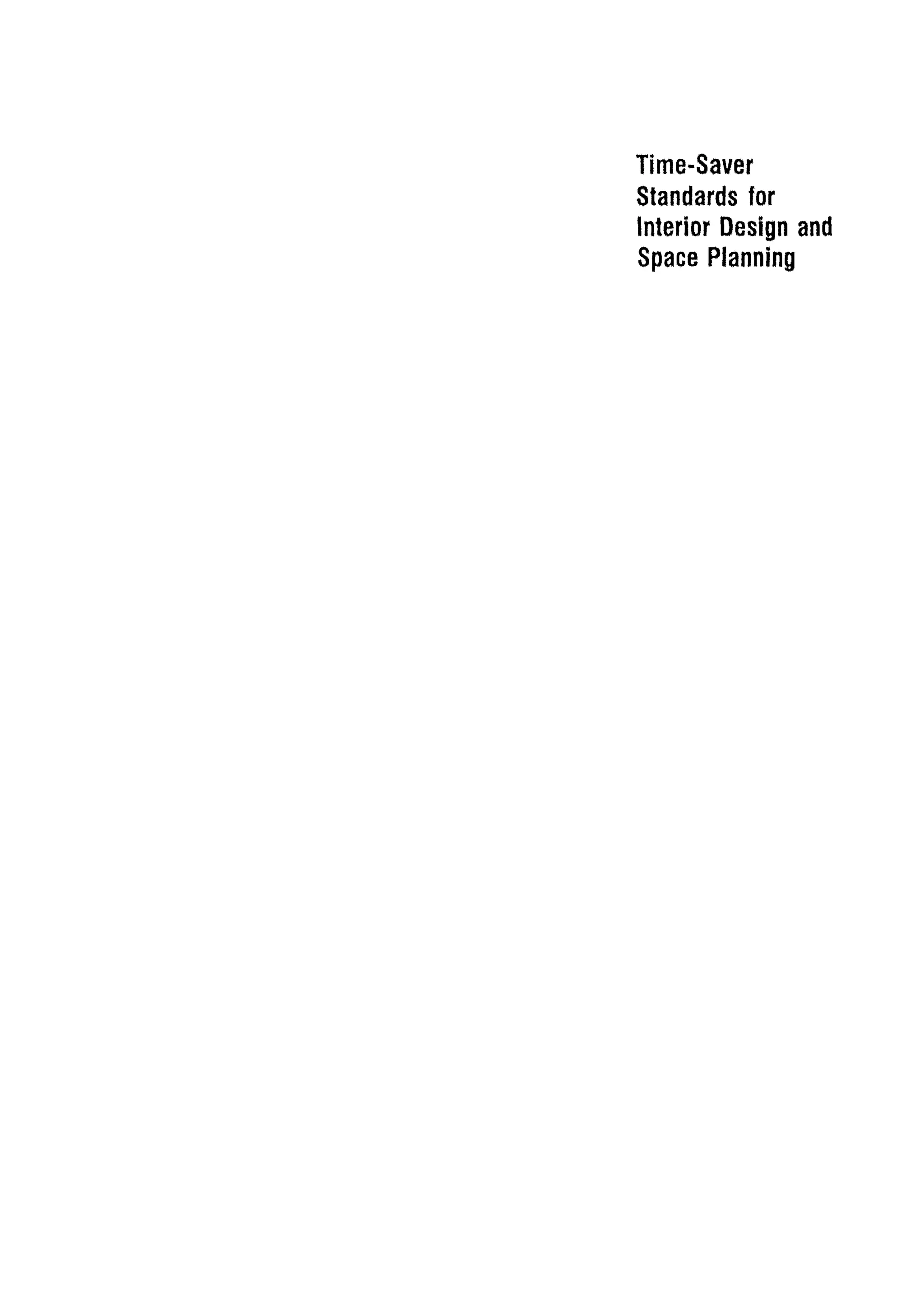 Time saver standards for interior design | PDF