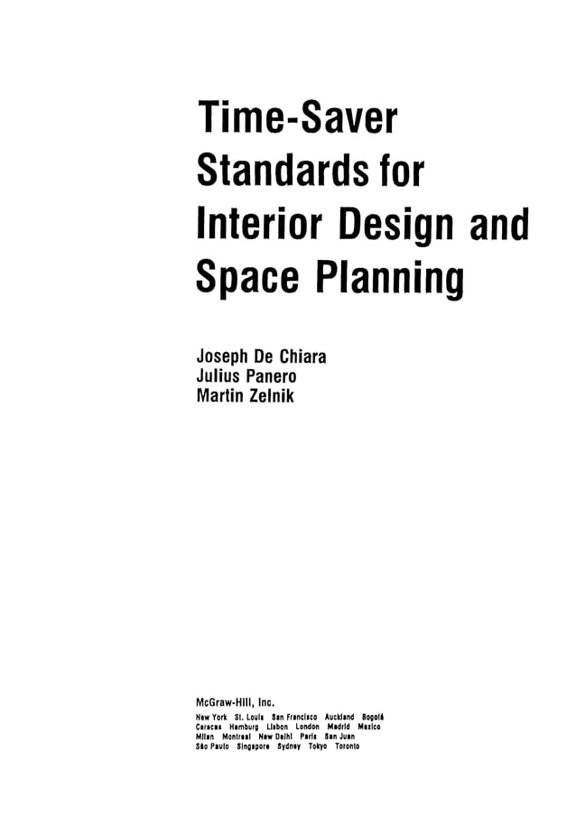 Time saver standards for interior design | PDF