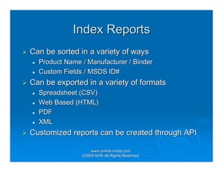 OSHA Right-To-Know MSDS Compliance Made Easy | PDF