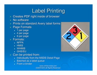 OSHA Right-To-Know MSDS Compliance Made Easy | PDF