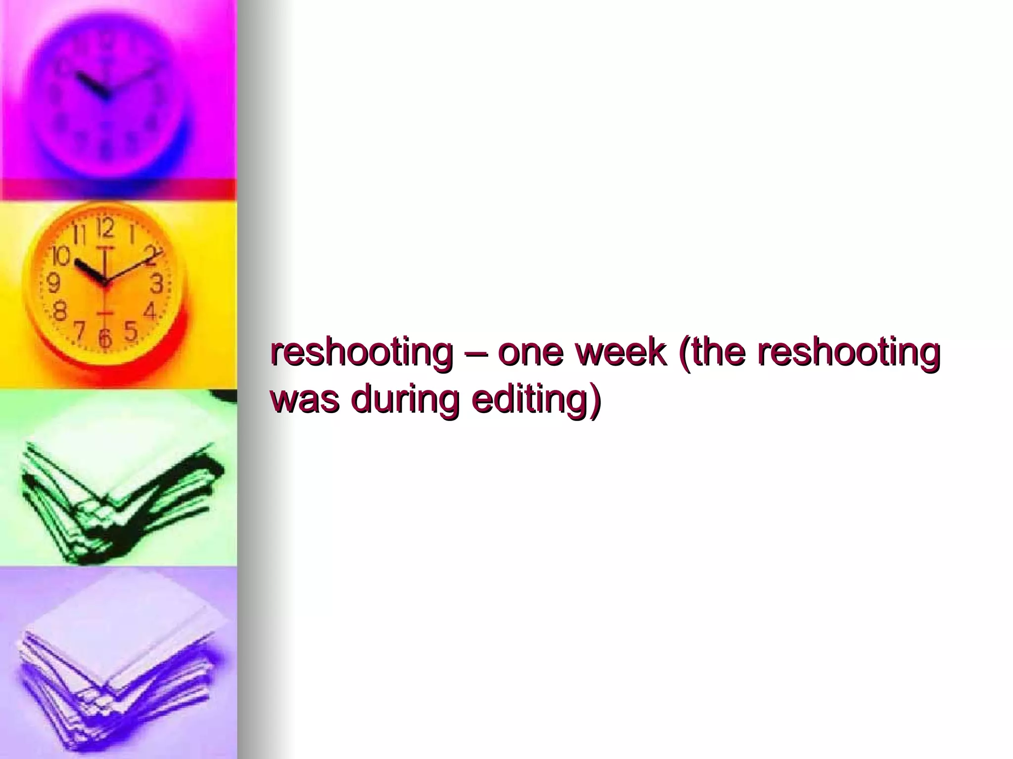 Time schedule | PPT | Screenwriting | Content Production