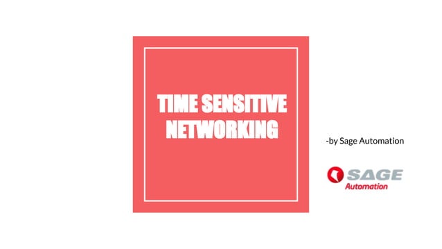 Time sensitive technology (PDF) | PPT Time sensitive technology (PDF) | PPT