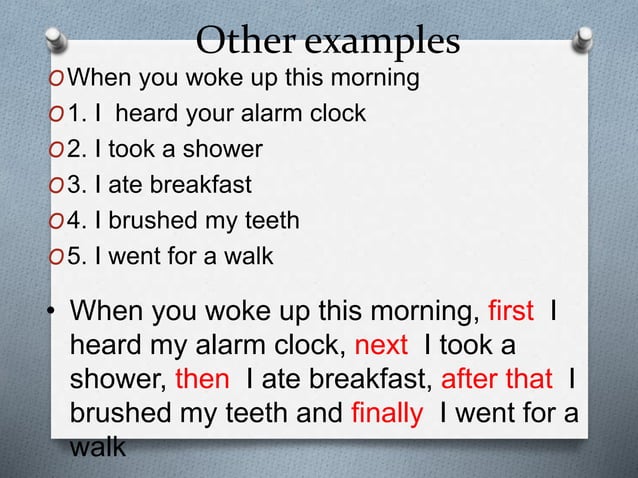 Time sequencers and connectors | PPTX | Cooking | Food & Drink