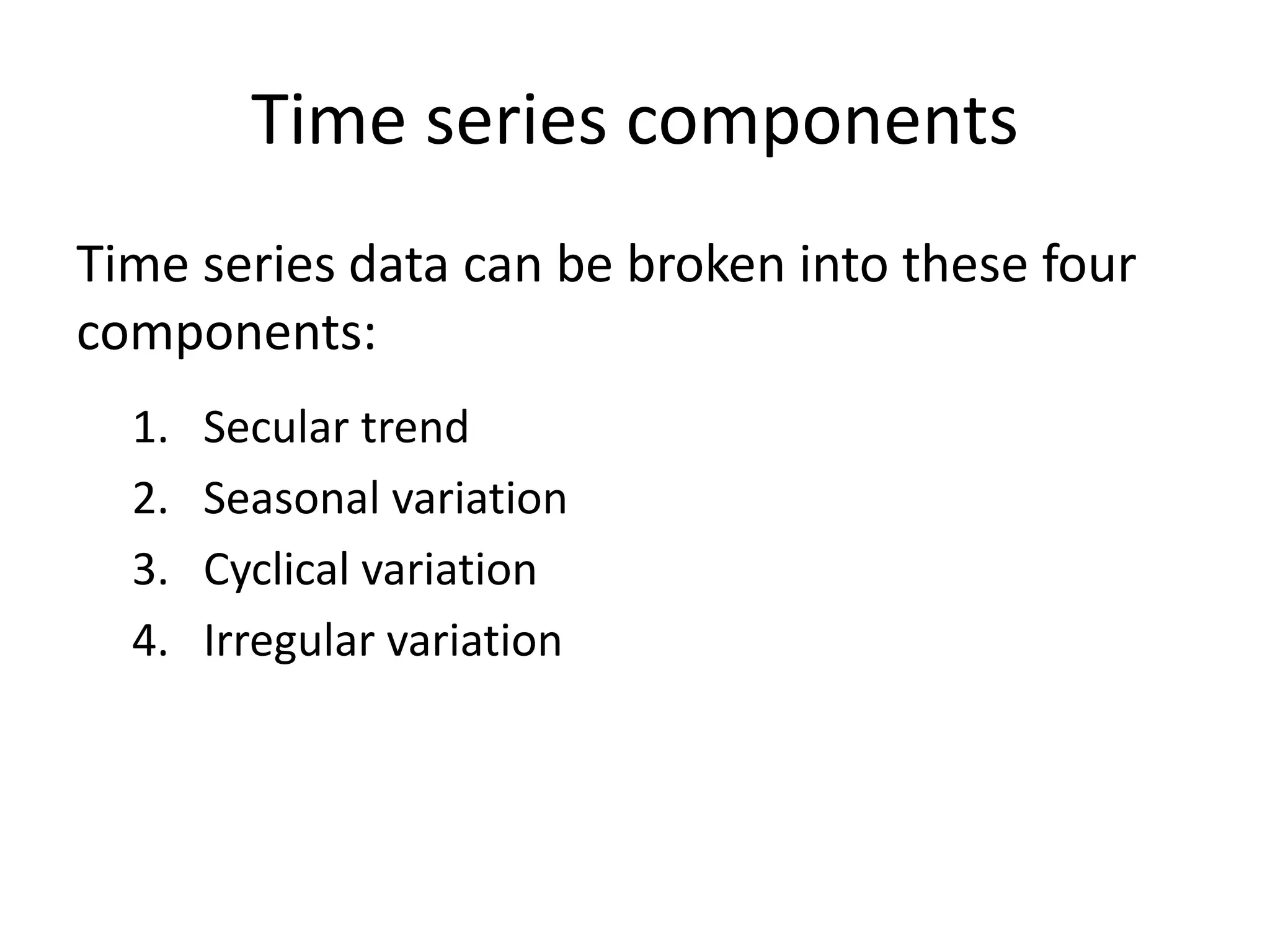 Time series.ppt for pre university students | PPT