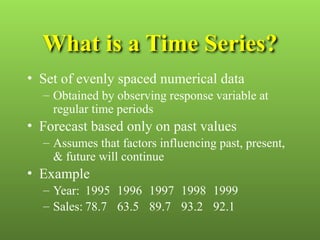 timeseries and forecasting components and their types | PPTX