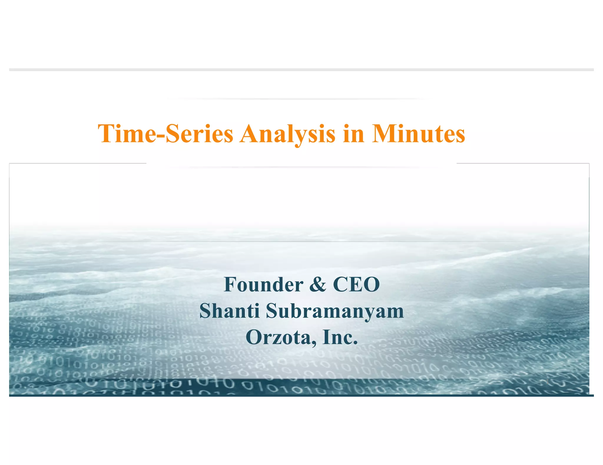 Time-series Analysis in Minutes | PDF