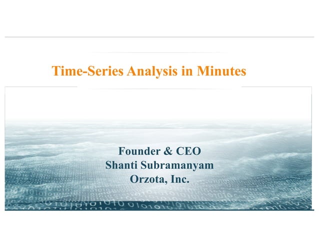 Time-series Analysis in Minutes | PDF