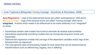 Time Series - Auto Regressive Models | PPTX