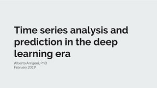 Time series deep learning | PDF