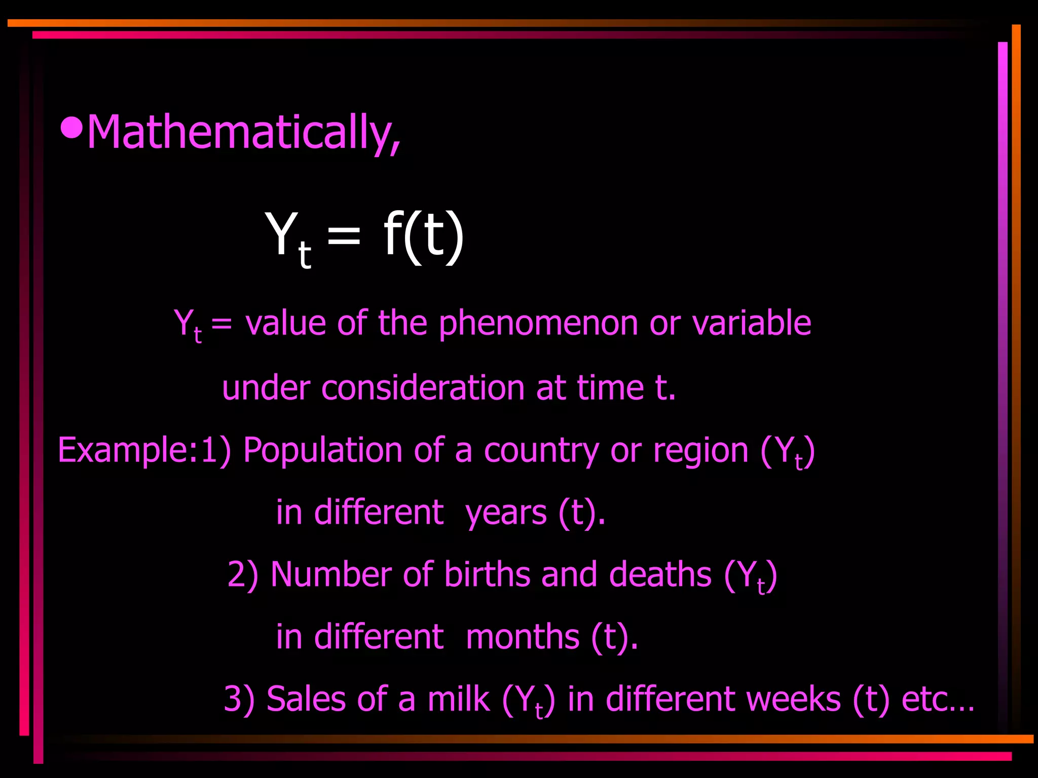 Time series analysis; Statistics for Economics | PPTX