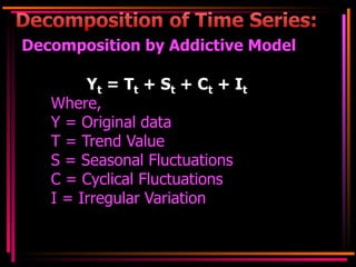 Time series analysis; Statistics for Economics | PPTX