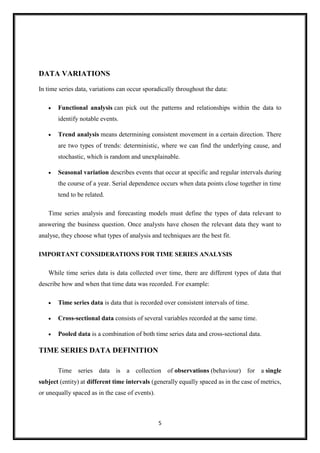 TIME SERIES ANALYSIS.docx | Business and Finance