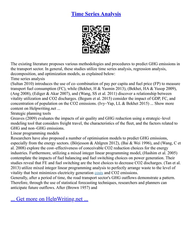 Time Series Analysis | PDF