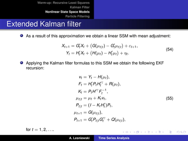 Time series Analysis - State space models and Kalman ﬁltering | PPT