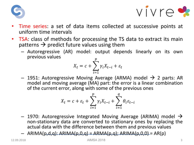 Time series analysis for sales prediction | PPT