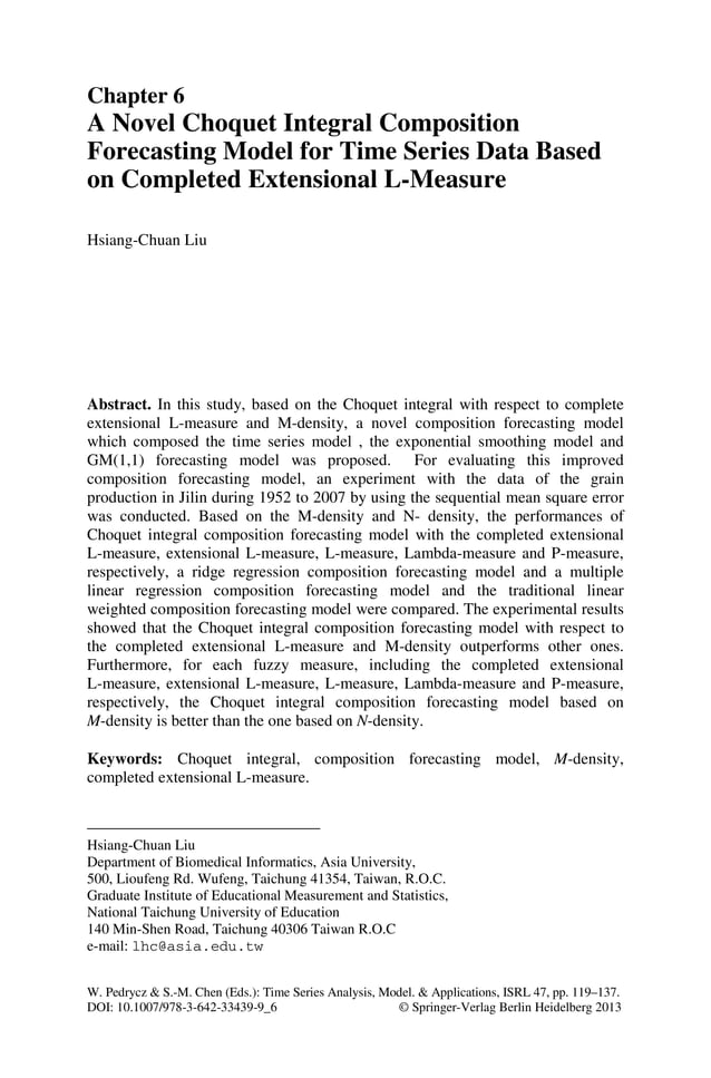 Time series analysis, modeling and applications | PDF