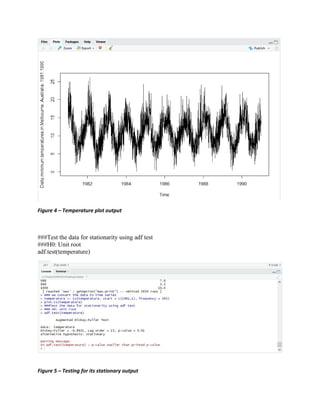 TIME SERIES ANALYSIS USING ARIMA MODEL FOR FORECASTING IN R (PRACTICAL) | PDF