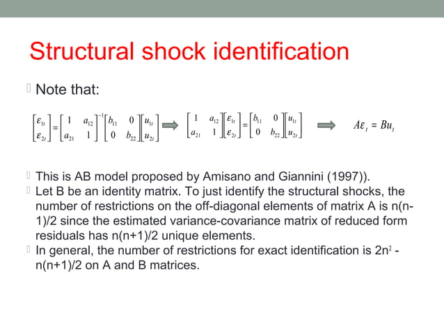 Structural VAR: the AB model | PPT