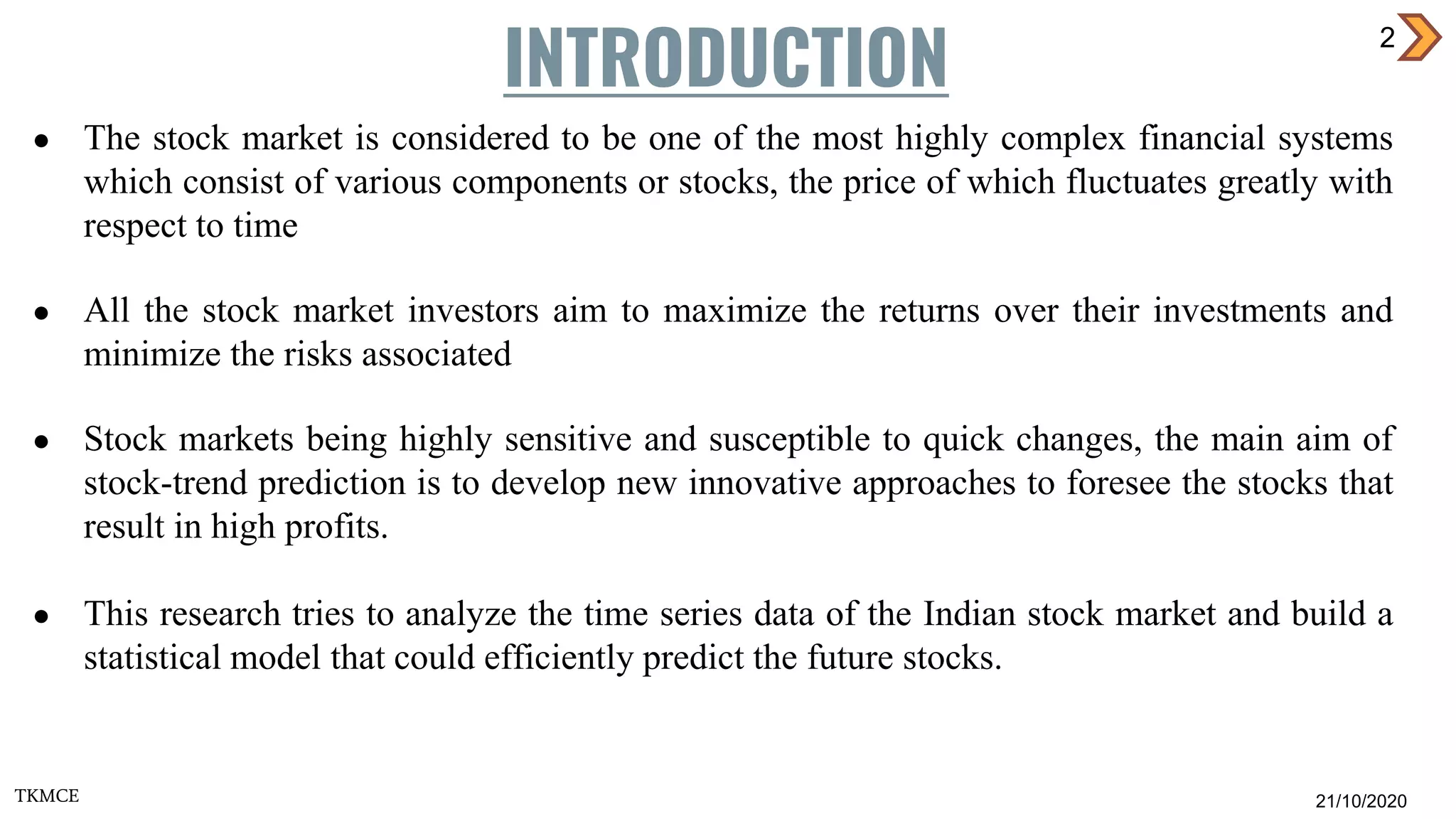 stock market prediction | PPTX