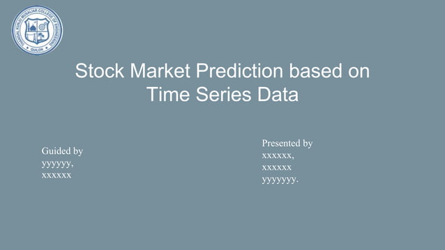 stock market prediction | PPTX
