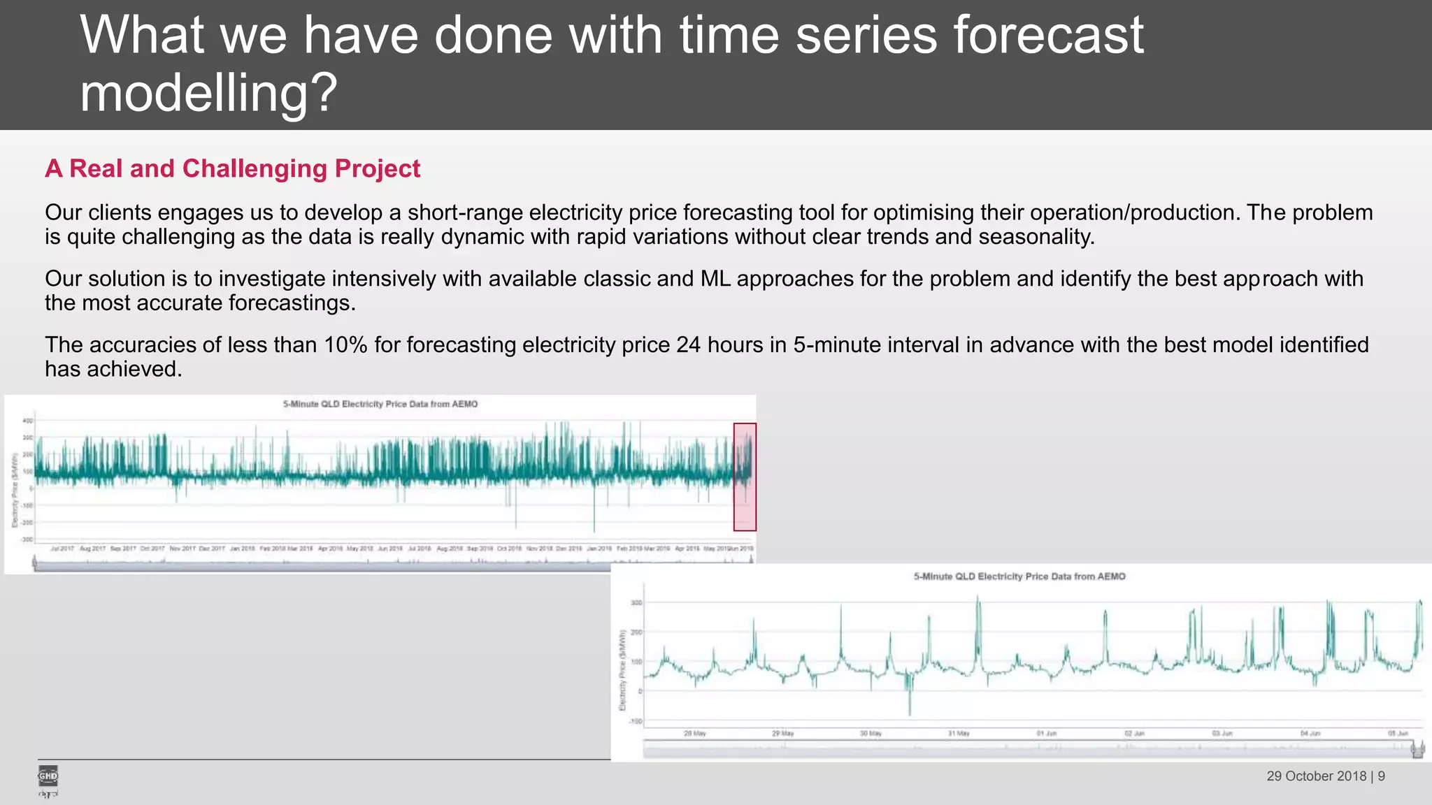 Time series forecasting with machine learning | PPTX