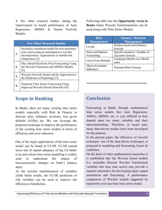 Time series models with discrete wavelet transform | PDF