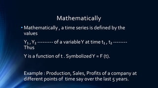 Time Series Analysis (Business Statistics Tutorial ) | PPTX