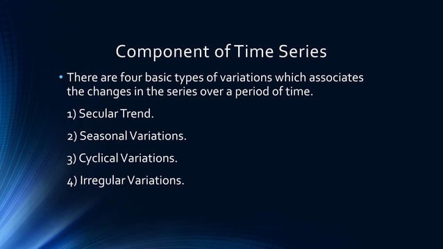 Time Series Analysis (Business Statistics Tutorial ) | PPTX
