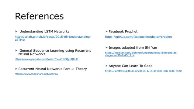 Time Series Predictions Using Lstms Ppt