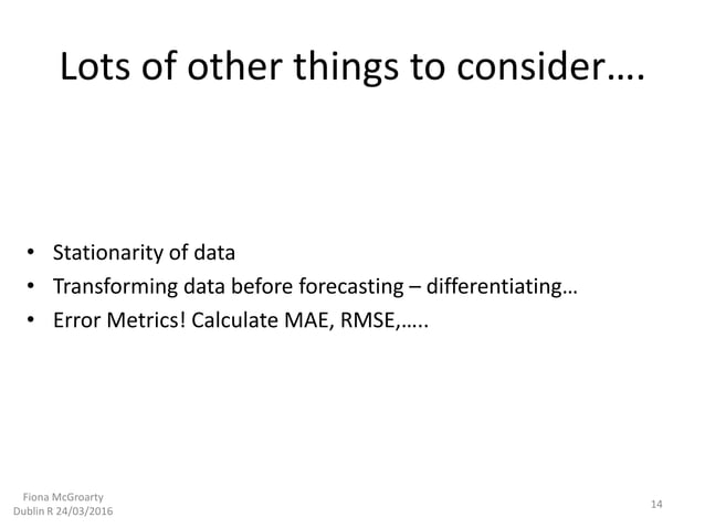 Time series Analysis & fpp package | PPT