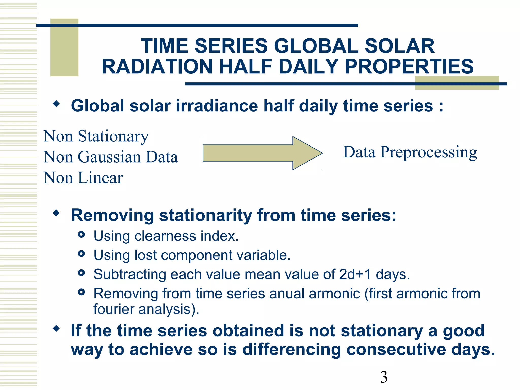 Time series solar radiation forecasting | PPT