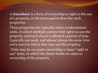Timeshare industry | PPTX