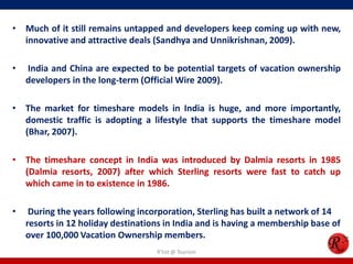 Time share industry in india | PPTX