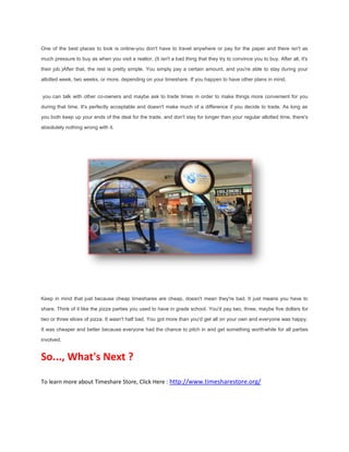 Timeshare store | PDF