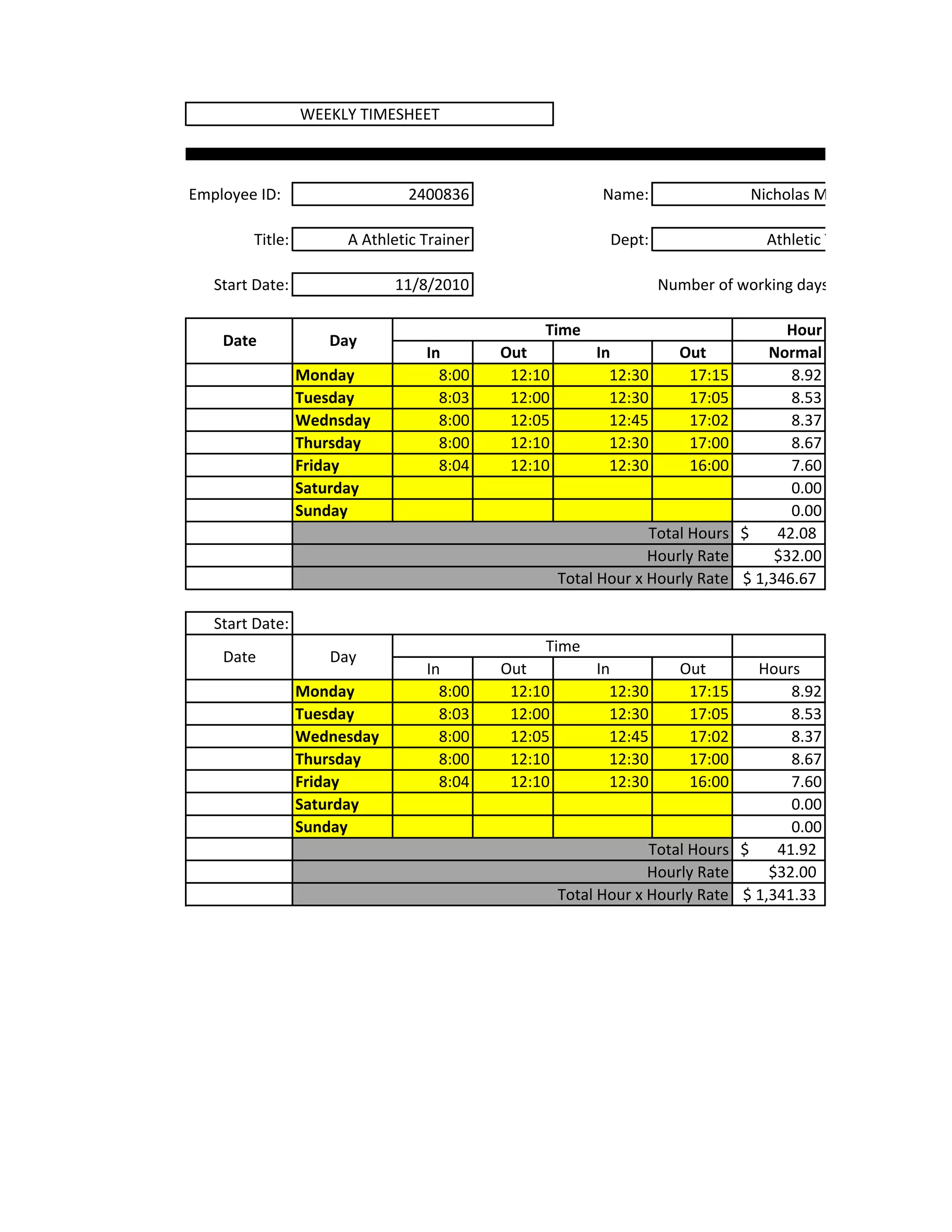 Time sheet | PDF
