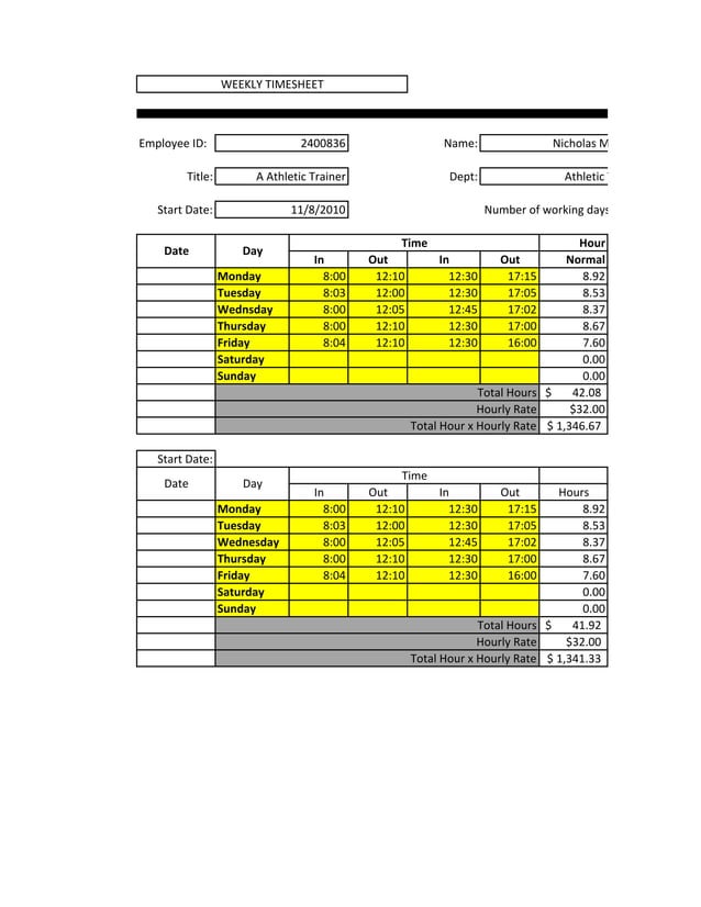 Time sheet | PDF