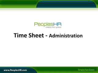 Time Sheet Administration | PPTX