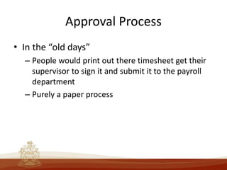 Timesheet Approval Process | PPTX